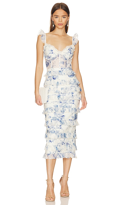 V. CHAPMAN Fiorenza Midi Dress